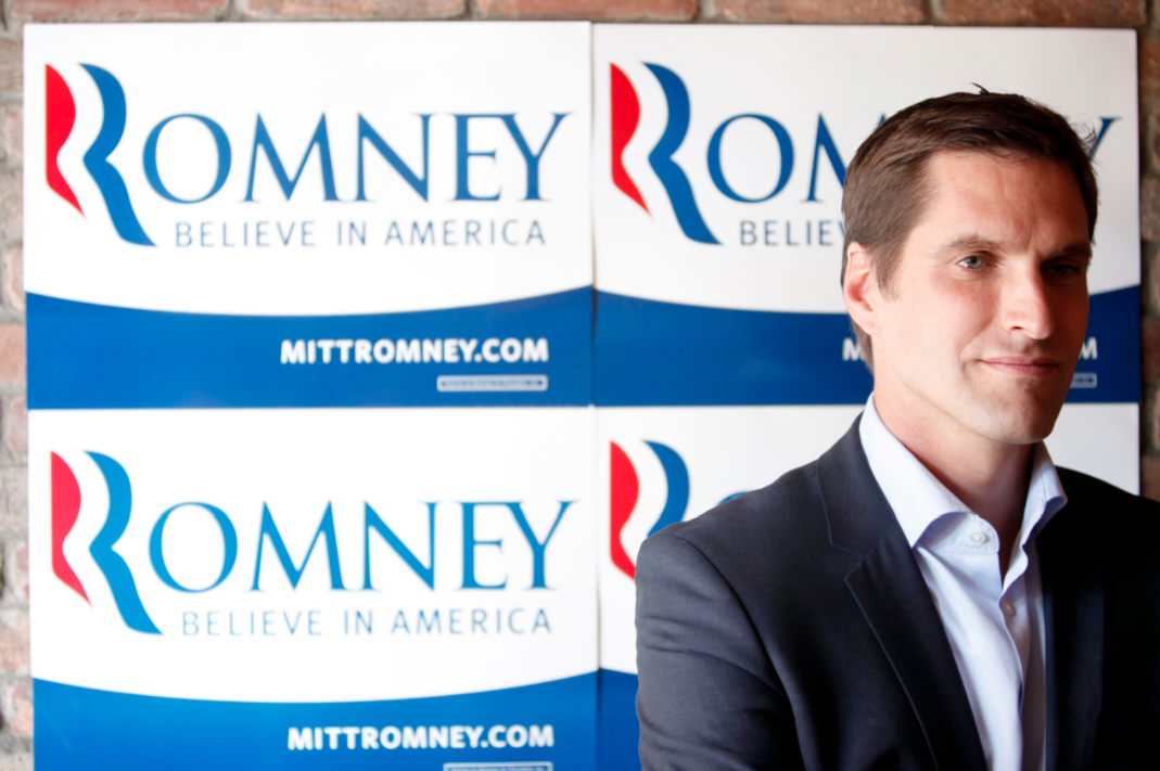 Romney son and President Obama both campaign nearby Thursday