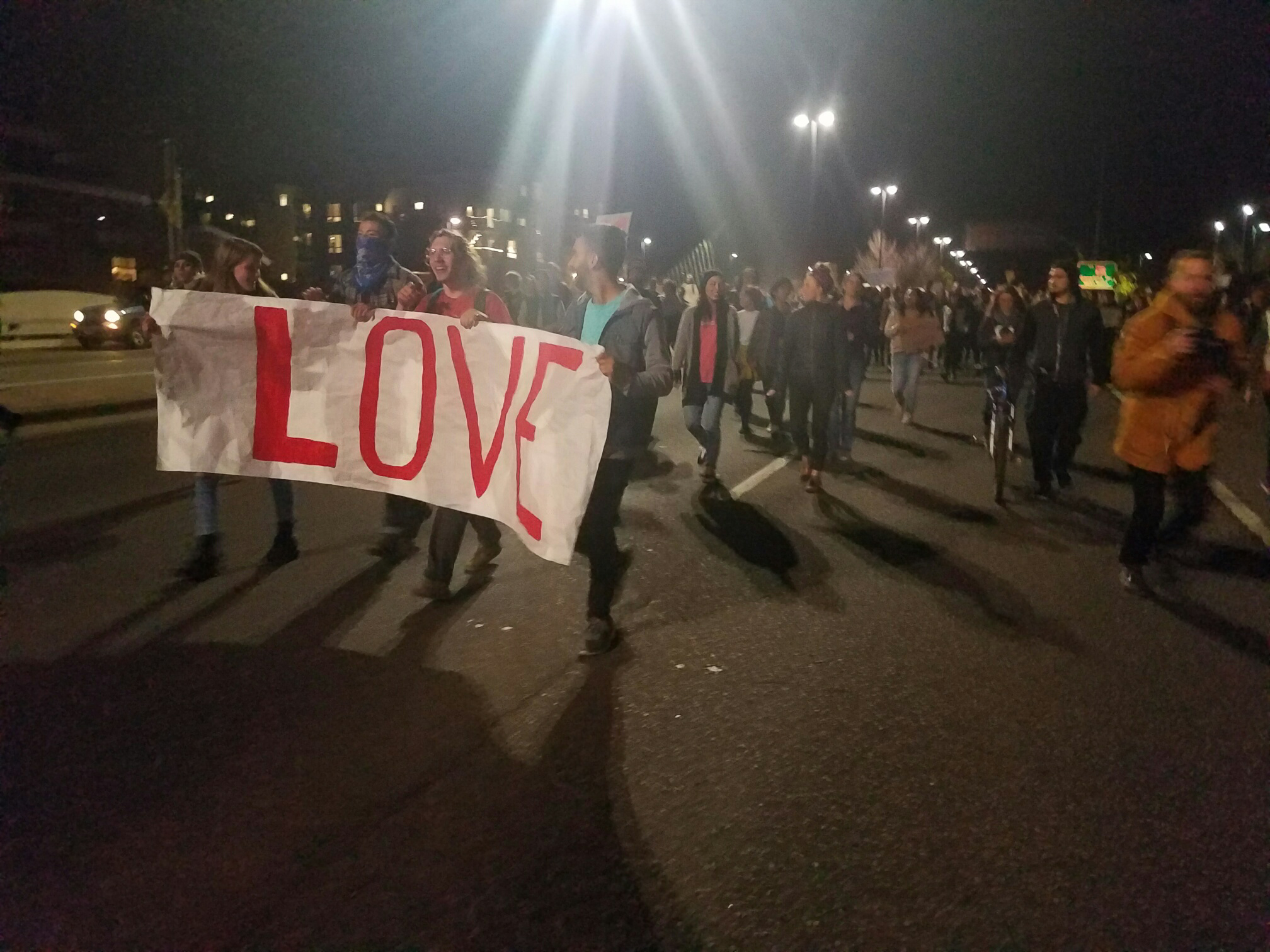 Anti-Trump protest of hundreds marches through Boulder and CU, blocks ...